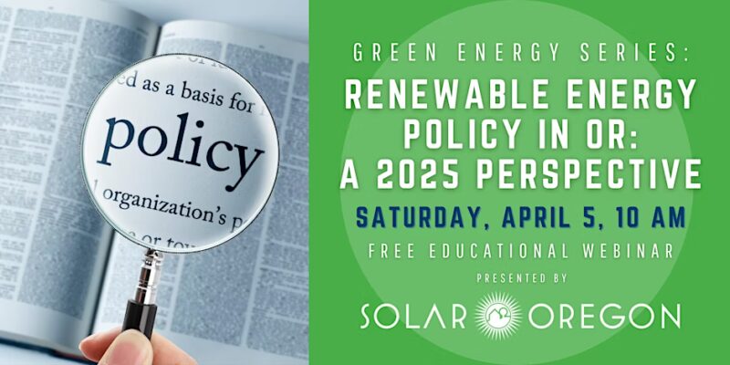 Renewable Energy Policy in Oregon - WBGC